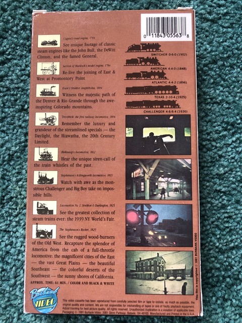 Golden Age of Steam Trains VHS Movie Video Archival Railroad Film ...