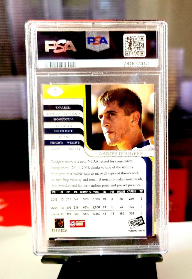 2005 PRESS PASS AARON RODGERS #7 RC ROOKIE CARD PSA 9 | eBay