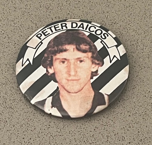 Peter Daicos badge VFL 1982 original Collingwood Magpies Victoria Park ...
