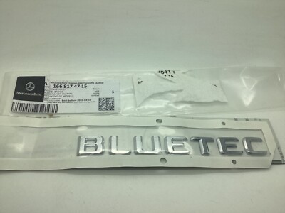 Mercedes ML W166 Bluetec Badge Boot Rear Chrome Name Tailgate Emblem ...