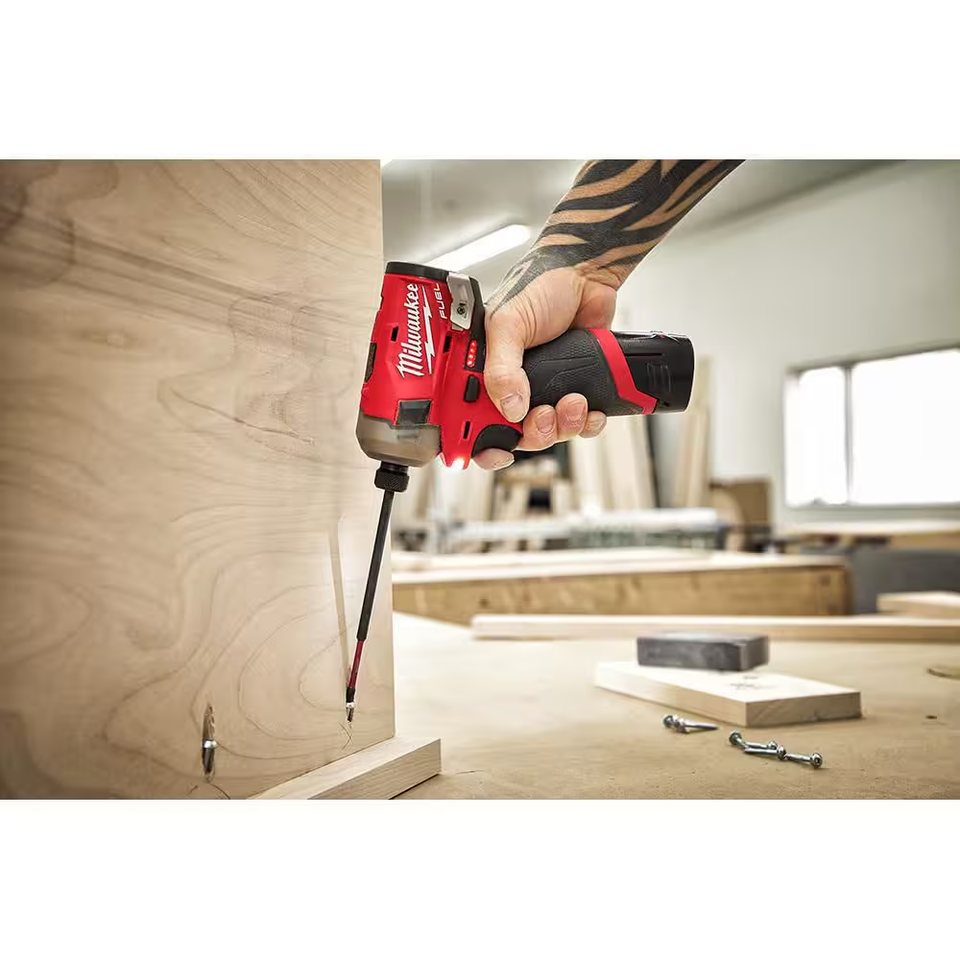 M12 FUEL SURGE 12V Lithium-Ion Brushless Cordless 1/4 In. Hex Impact ...
