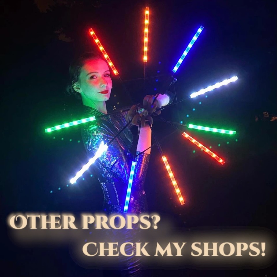 Electric LED & Pyro Staff – Performance & Flow Arts Prop for Dance ...