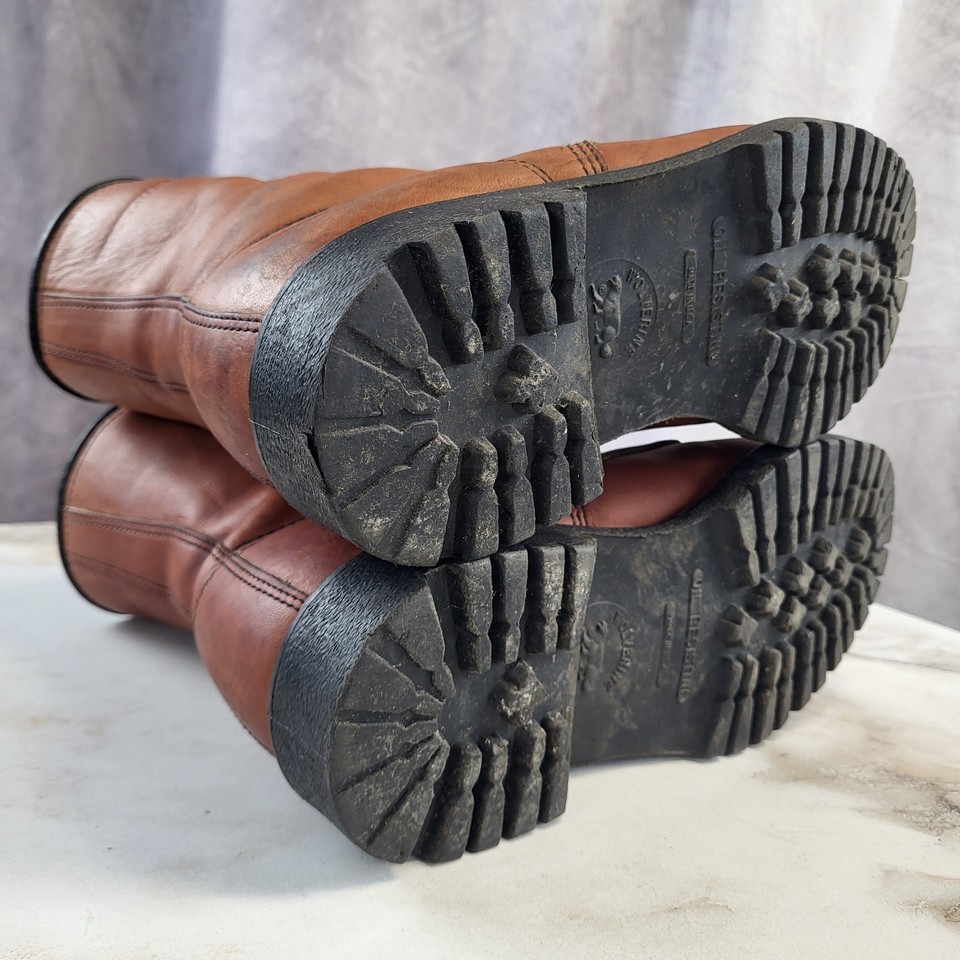 Vintage Wolverine Cognac Moc Toe Sport Hunting Boots Men's 9.5 D | eBay