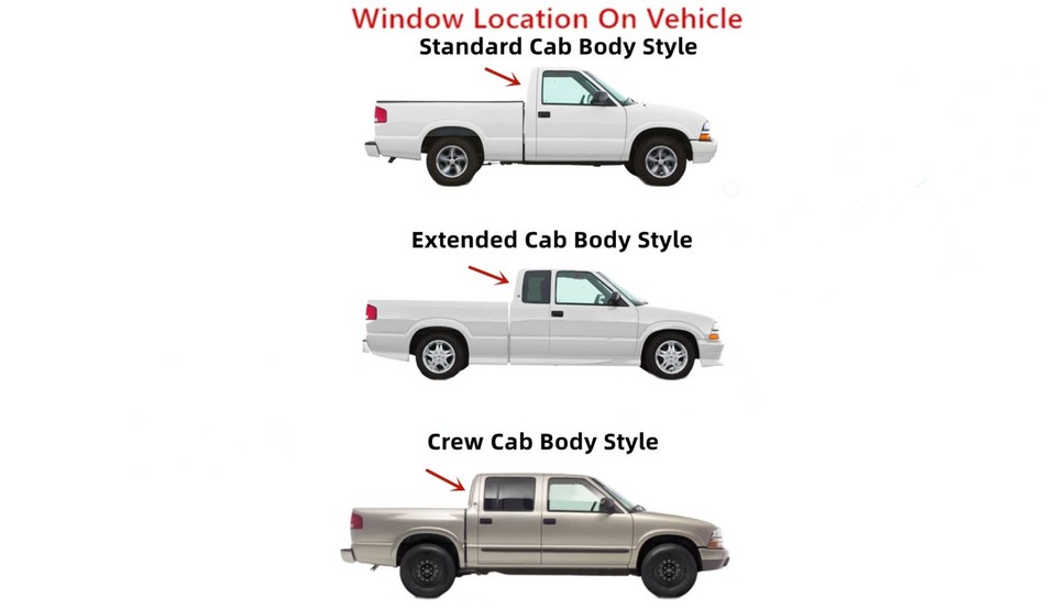 Fit 94-05 Chevy S10 GMC Sonoma Pickup Sliding Rear Window Glass Back ...