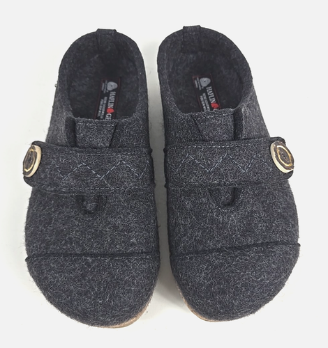 Haflinger Womens HANNA Charcoal Gray Wool Clogs Slippers Sz 41 /US 10 ...
