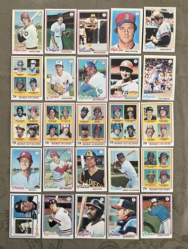 1978 Topps Baseball Cards High Grade Vending Lot of 100 NM-MT or Better ...