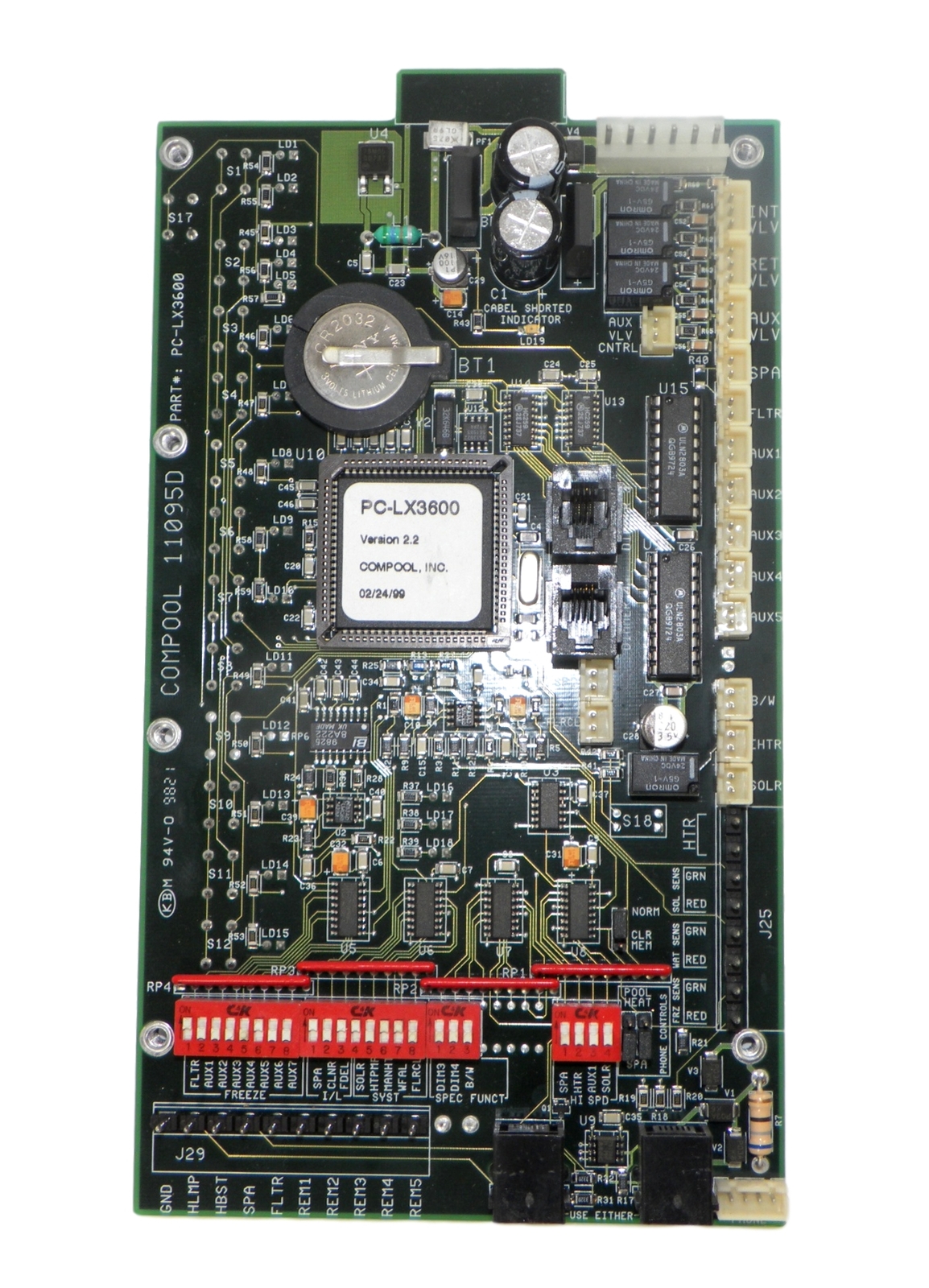 Pentair Compool PCLX3600 PCB Circuit Board LX3600 Version 2.1 Replaces ...