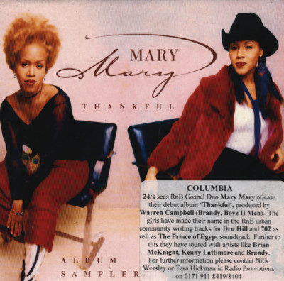 Mary Mary: Thankful ALBUM SAMPLER CD Album | eBay UK