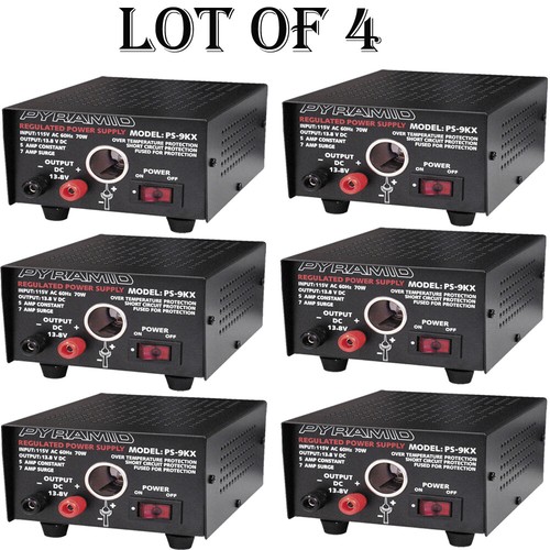(LOT OF 6) - NEW Pyramid PS9KX 5 Amp Power Supply w/Cigarette Lighter ...