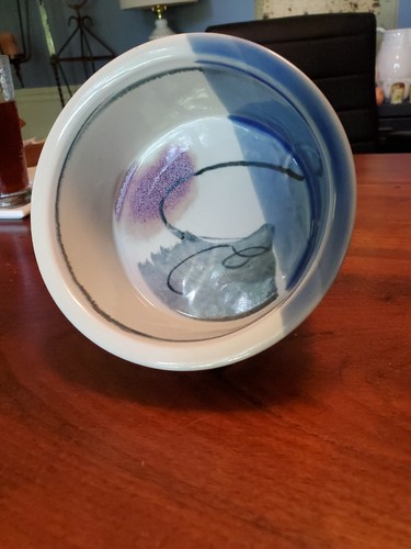 Jerry Pollari Ceramic 7 1/2" Round Bowl Northwest Studio Pottery Oregon ...