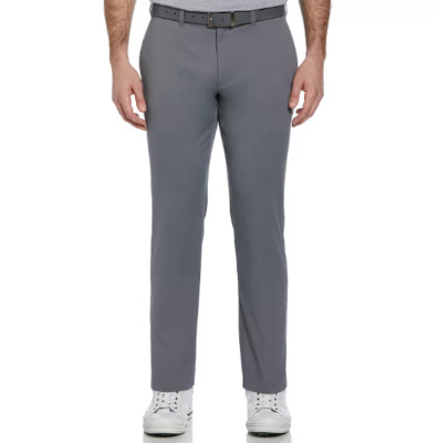Grand Slam Men's Grey Performance Stretch Flat Front Golf Pants, 34x32 ...