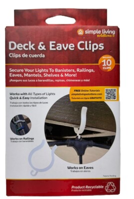 Deck & Eave Clips, 10 Ct., Secure Lights to Banisters, Railings ...