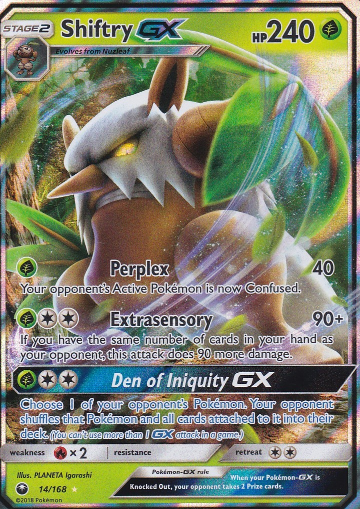 POKEMON - SHIFTRY GX ( TREPASSABLE GX) - 14/168 - ULTRA-RARE - SL7 ...
