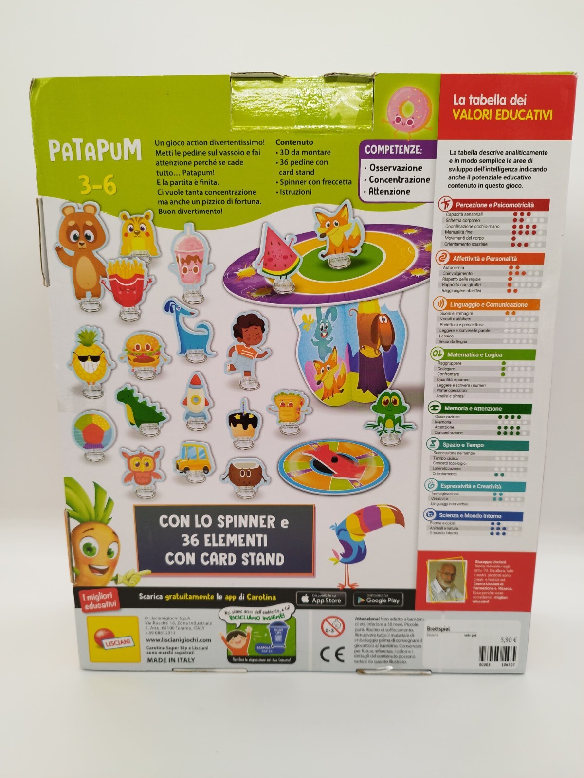 Lisciani Giochi 97074 Carotina Patapum Action-Spiel | eBay.de