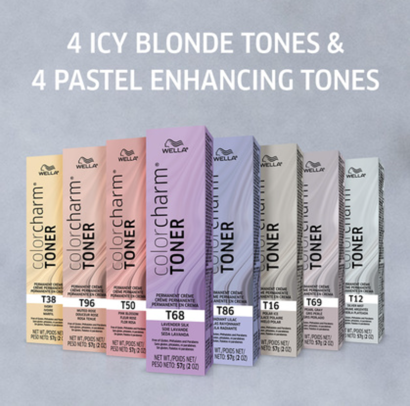 Wella Color Charm Brass Neutralizing Perm Crème Toner + 10vol Developer ...
