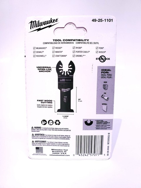 Milwaukee 49-25-1101 OPEN-LOK 1-3/8" HCS Wood Blade 1PK for sale online ...