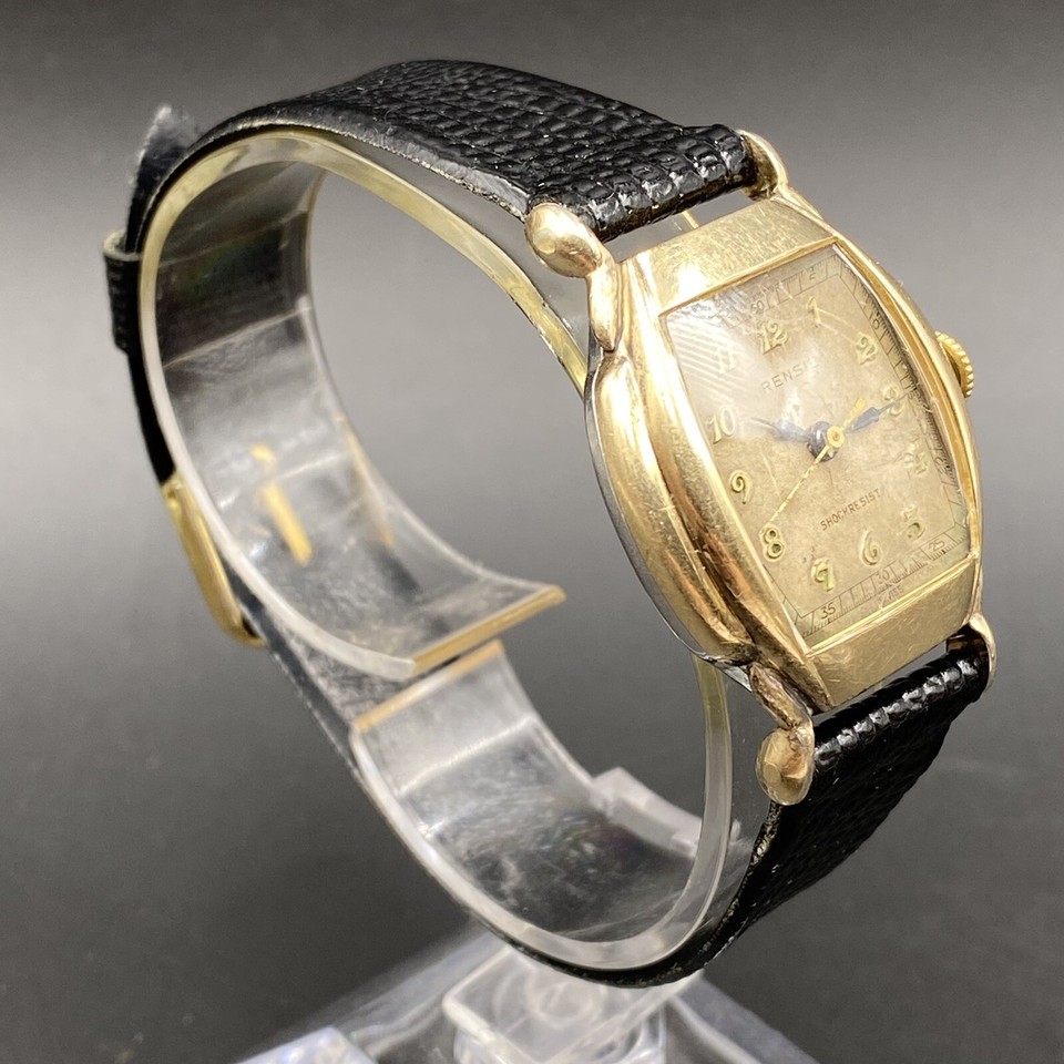 Vintage Rensie Shockresist Watch Swiss Mechanical 7 Jewels Deco Style ...