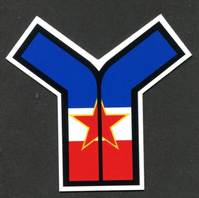 SFRJ Yugoslavia Yugo Zastava Koral Car Logo Die Cut Sticker 3.5" x 3.75 ...