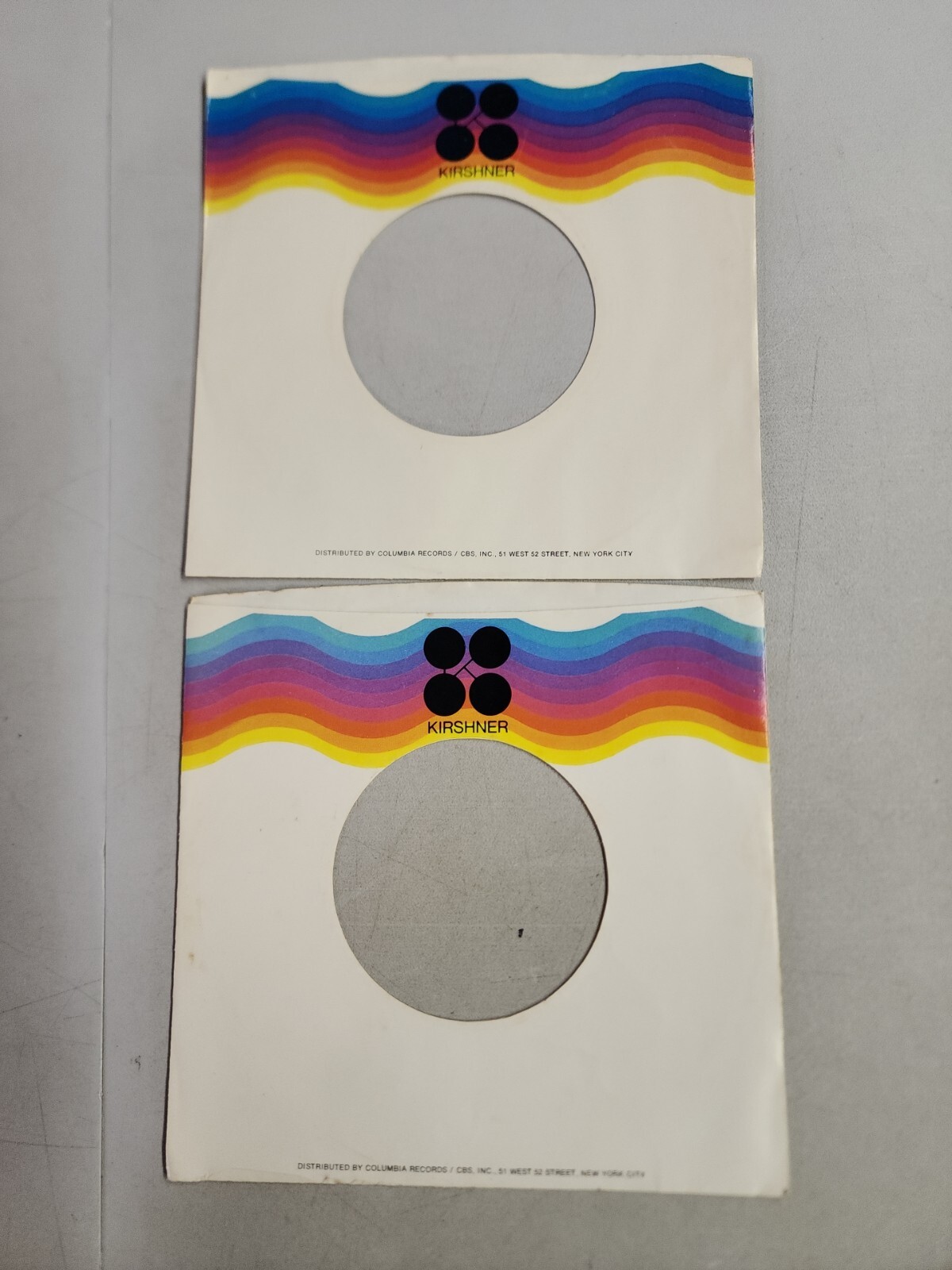 45 RPM 7" RECORD SLEEVES CO. SLEEVE 2 PACK SEE PHOTOS - Kirshner ...