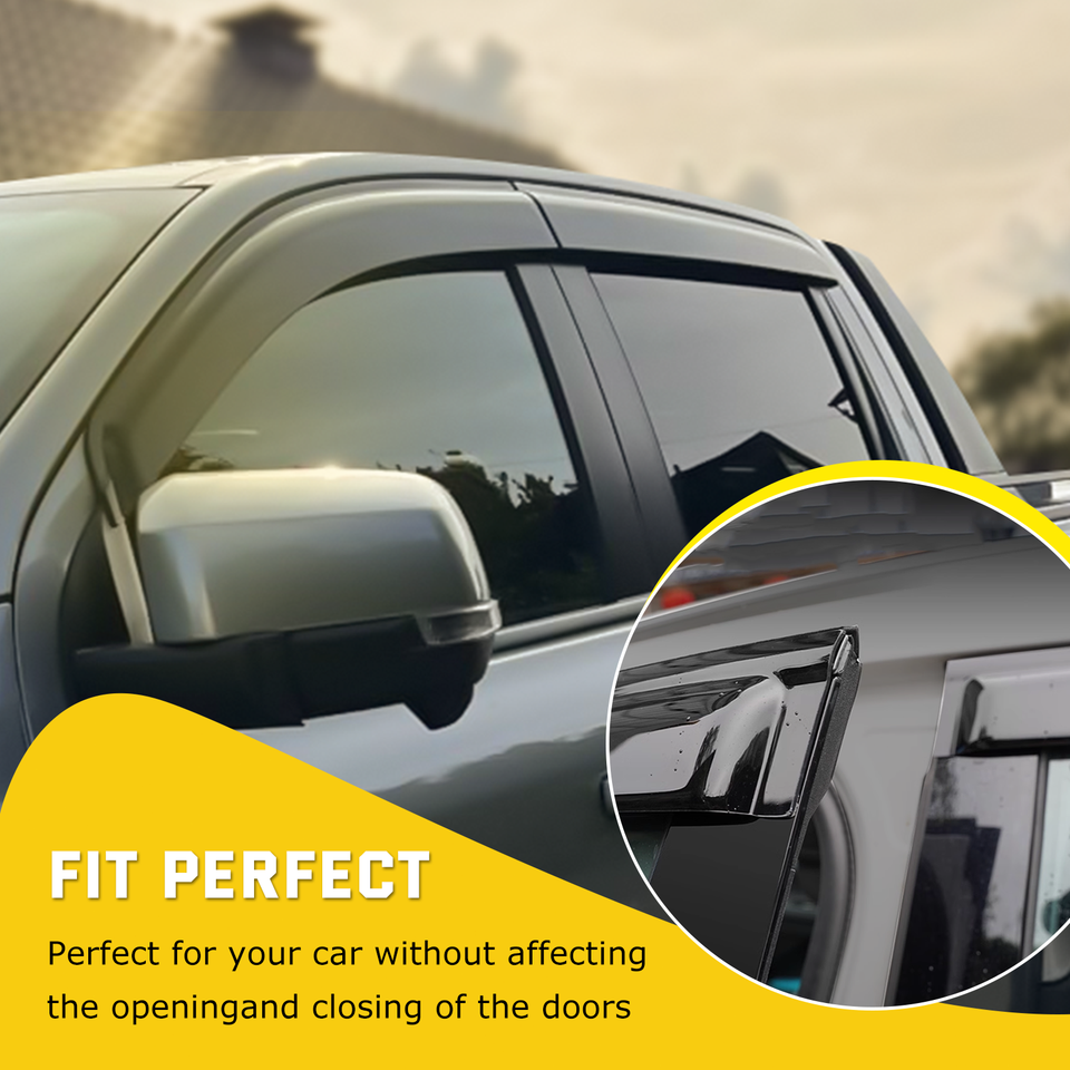 Smoke Tinted Wind Deflectors For Nissan Navara NP300 D23 2015-2025 ...