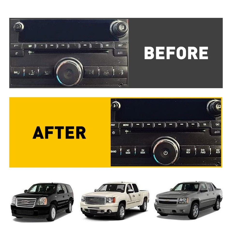 For GM GMC Chevy Buick Radio Control Knob Dash Button Repair Decals ...