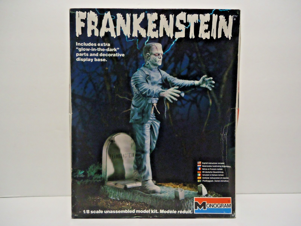 FRANKENSTEIN & DRACULA GLOW IN THE DARK MODEL KIT MONOGRAM 1983 AURORA ...
