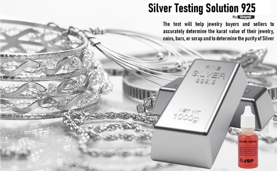 3 Bottles Silver Test Acid Testing Sterling Jewelry Solution Liquid ...
