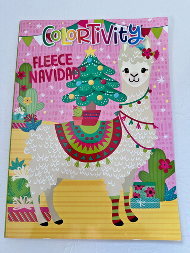 COLORTIVITY CHRISTMAS LLAMA FLEECE NAVIDAD NEW COLORING & ACTIVITY BOOK ...