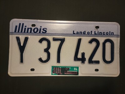 Vintage ILLINOIS LAND OF LINCOLN License Plate Y 37 420 | eBay
