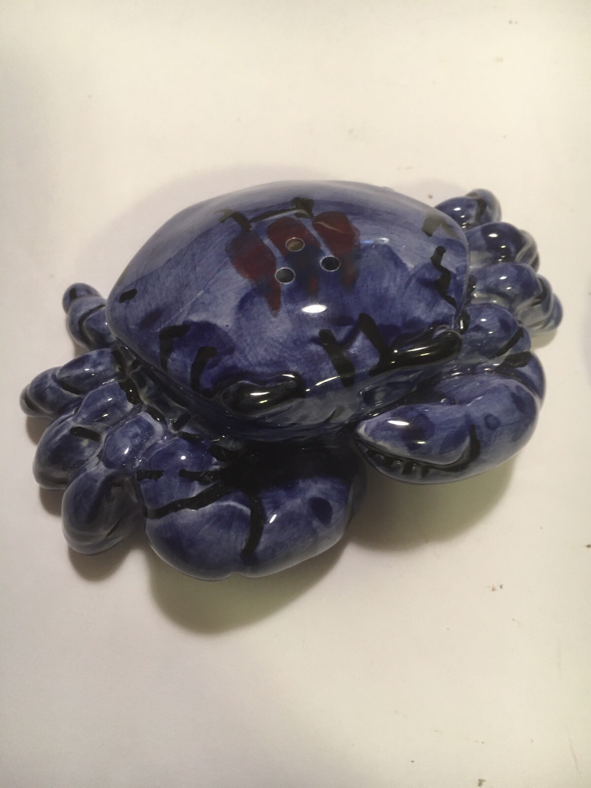 Blue Crab Salt And Pepper Shaker Set Painted Ceramic Beach Nautical ...