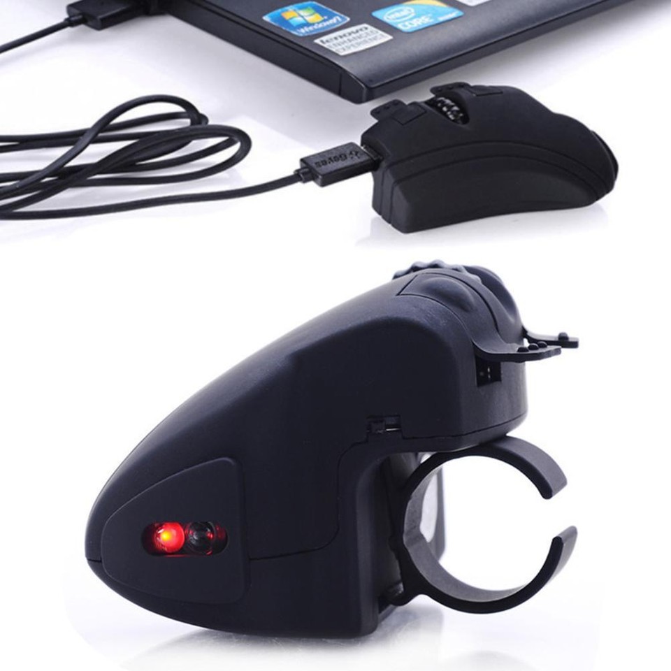 Bluetooth Wireless Finger Ring Mouse Mini USB Pocket Mice for PC Laptop ...