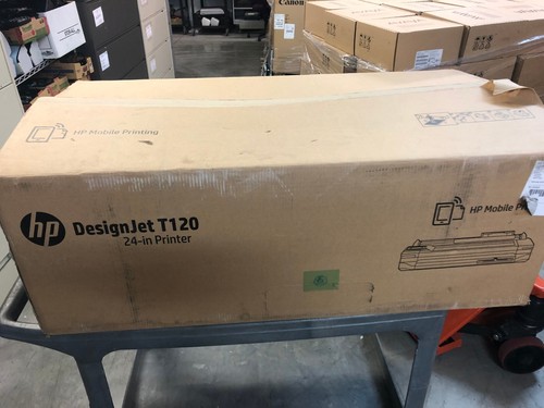 HP Designjet T120 24" Color Large Format Printer Plotter NEW in Box! | eBay