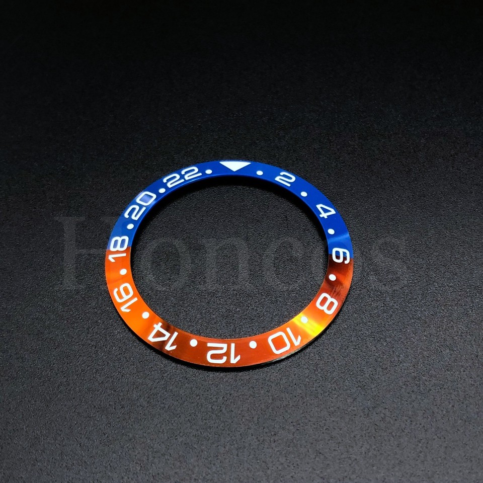 38MM Ceramic Bezel Insert Ring GMT Planet Ocean Diver Vintage fits for ...