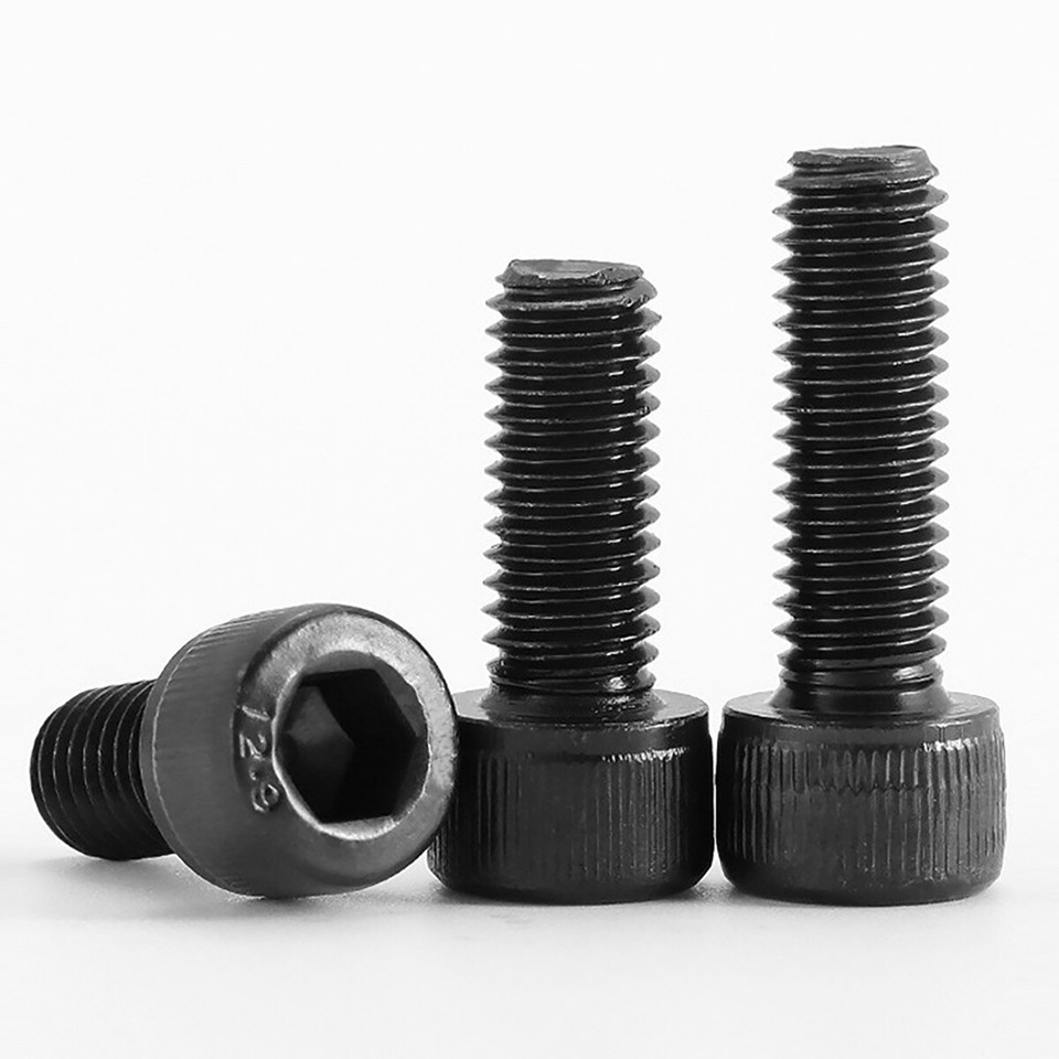M6 6mm CAP HEAD ALLEN BOLTS HIGH TENSILE 12.9 SELF COLOUR BLACK SOCKET ...