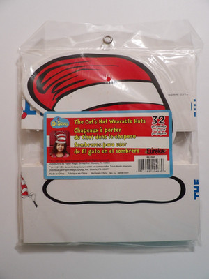 Dr. Seuss Cat In The Hat Wearable Hats-32 Per Package-Made By Eureka ...