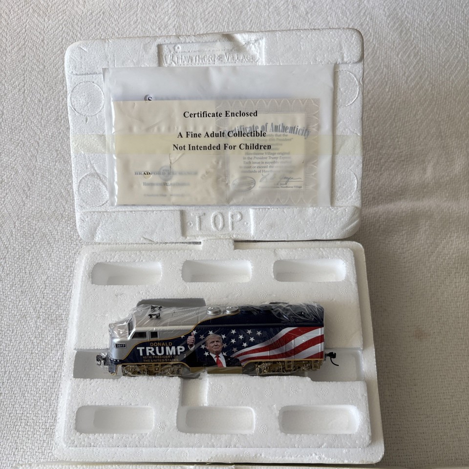 Hawthorne Village Donald Trump Express Diesel Locomotive Engine HO ...