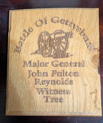 Gettysburg Witness Tree Relic Plaque Civil War | eBay