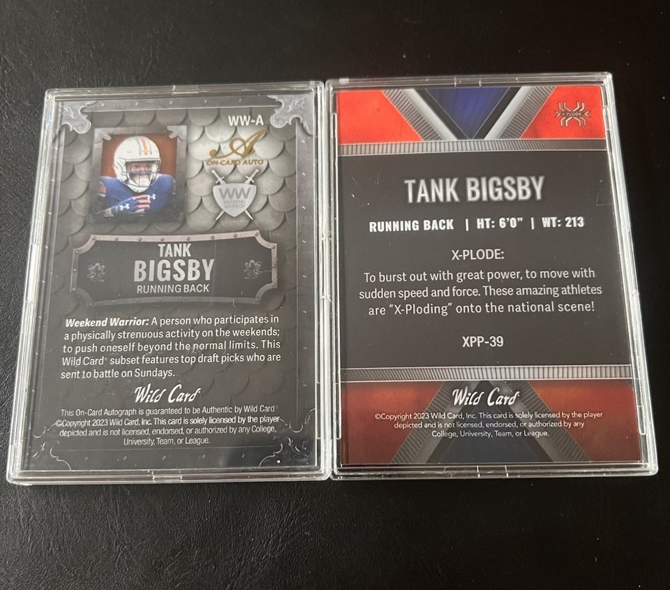 2023 Wild Card Matte Weekend Warrior Tank Bigsby Auto 16/25 | eBay