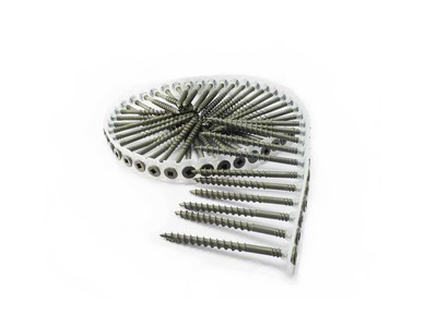 #8 x 2-1/2" Grey Collated Exterior Wood Screws, #2 Square Drive (1,000 ...