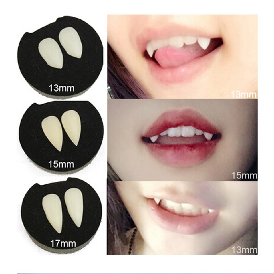 3 Pair Teeth Dentures Fangs Horror False Teeth Cosplay Props for ...