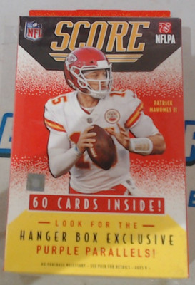 2021 Score Football Factory Sealed HUGE 60 Card HANGER Box-4 PURPLE ...