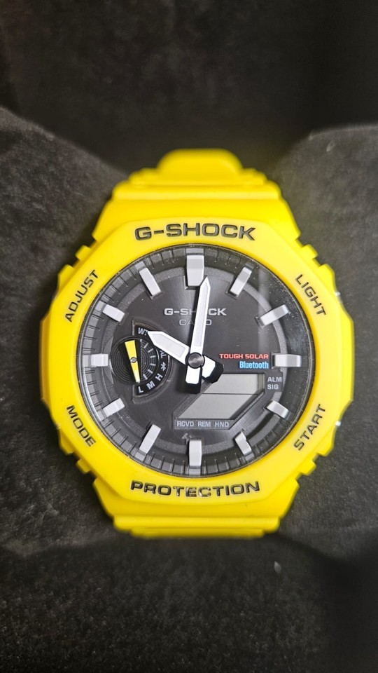Casio G-Shock Carbon Core Bluetooth GA-B2100C-9ADR Yellow Men Watch ...
