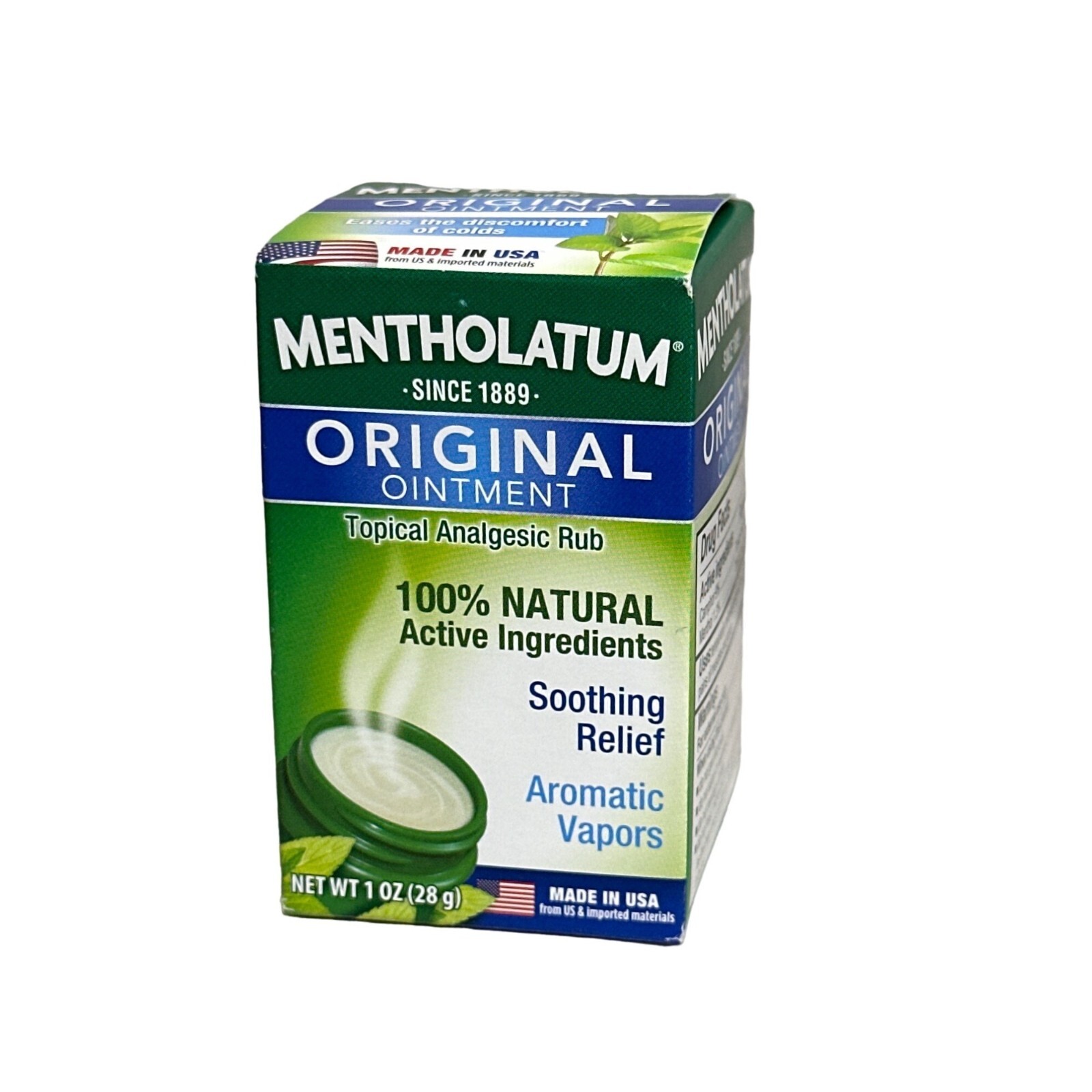 Mentholatum Original Ointment 1 Oz 100% Natural Soothing Aromatic | eBay