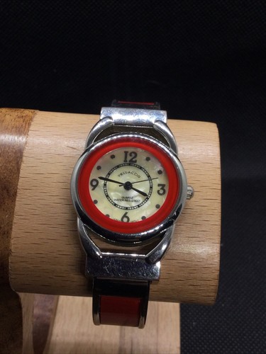 Vellaccio Ladies Quartz Watch 6” Open Cuff Metal Band Mop Dial 27mm ...