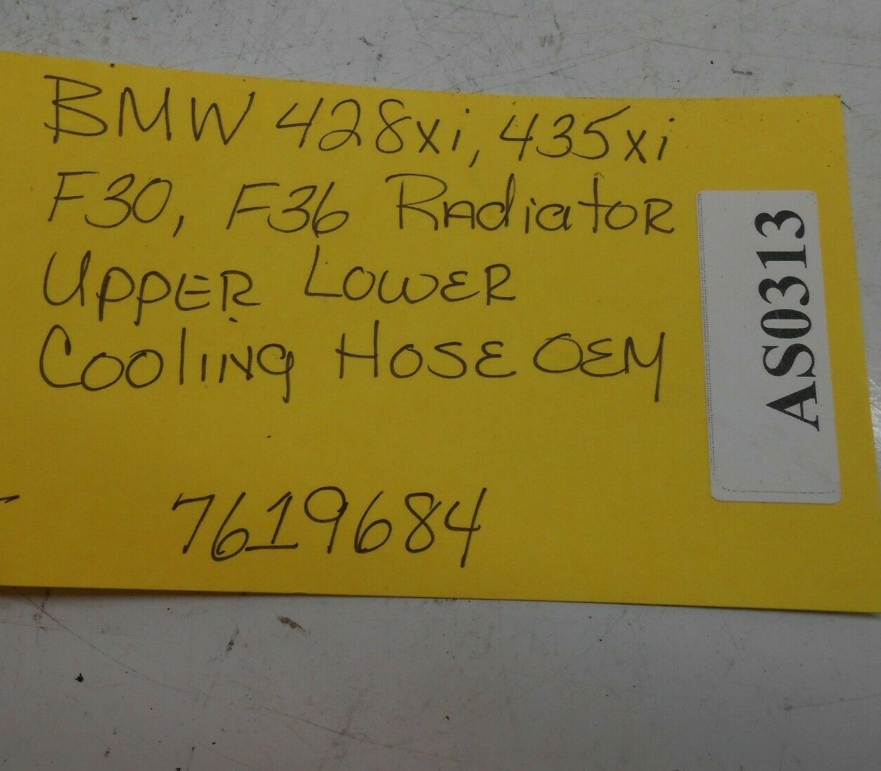 BMW 428XI, 435XI F30, F36 Radiator Upper Lower Cooling Hose OEM 7619684 ...