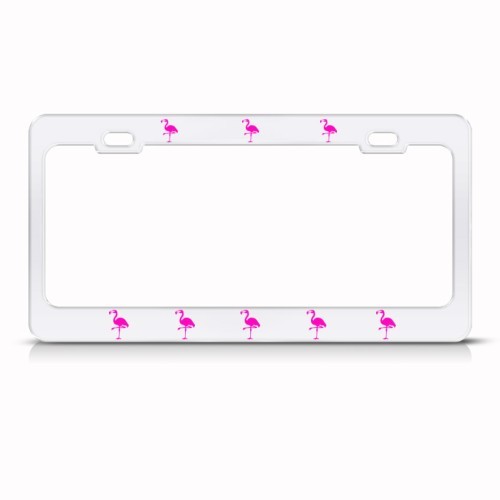 PINK FLAMINGO Metal License Plate Frame Tag Holder | eBay
