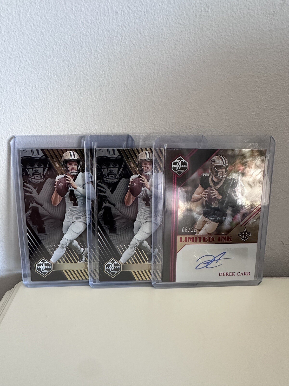 3 Card Lot- 2023 Limited Derek Carr Limited Ink Auto 06/25 LI-DCA 76 | eBay