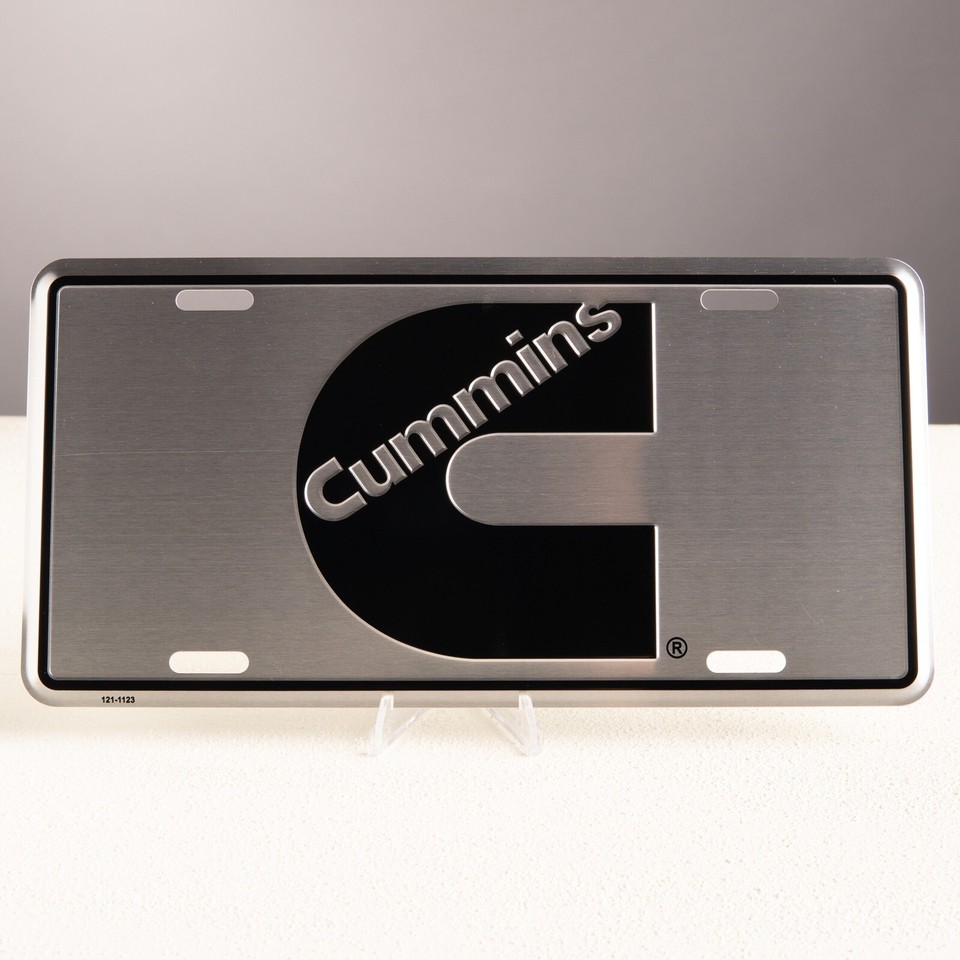 NEW - Cummins Aluminum 3D Embossed Silver Metal License Plate | eBay