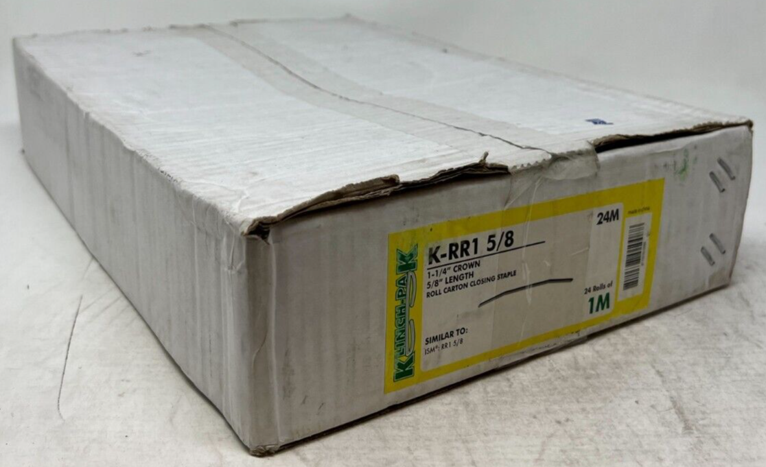 KLINCH-PAK K-RR1 5/8 5/8" WC Coil Carton Staple, LF, 1 Case of 24 Coils ...