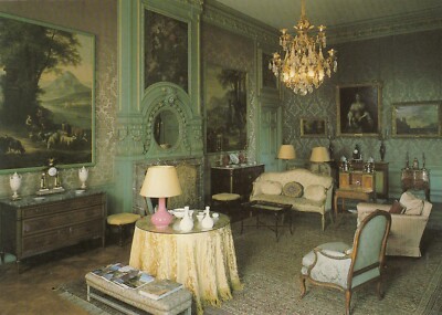 Postcard Stansted Park Rowlands Castle Hampshire The Blue Drawing Room ...